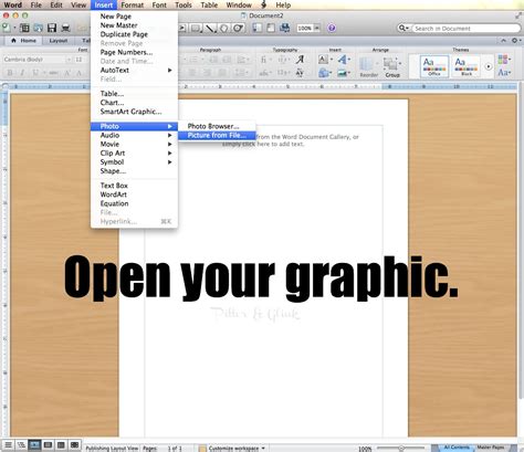 how to make a large picture print on multiple pages in word at