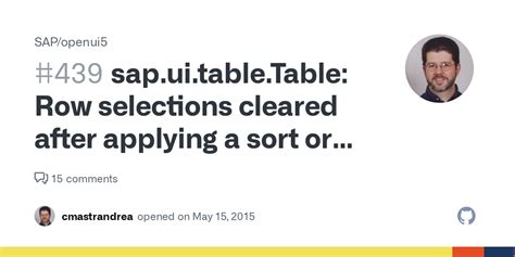 sap ui table table row selections cleared after applying a sort or filter · issue 439 · sap