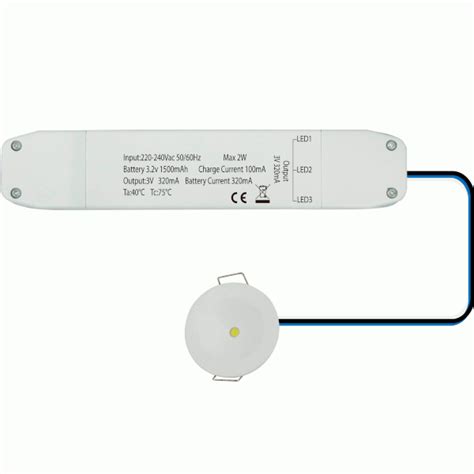 2w Led Emergency 3hr Non Maintained Emergency Downlight