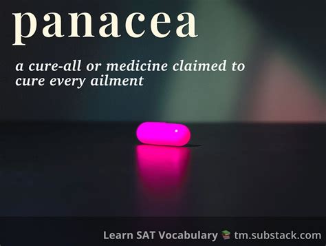 Panacea — Meaning Definition And Examples Sat Vocabulary