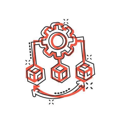 Premium Vector Api Technology Icon In Comic Style Algorithm Cartoon Vector Illustration On
