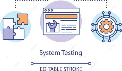 System Testing Concept Icon With Editable Stroke Art Vector Linear
