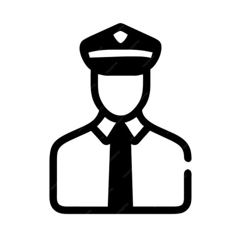 경찰 픽토그램 프리미엄 벡터