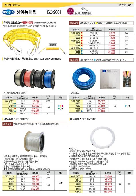 상아 우레탄코일호스 커플링