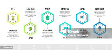 벡터 인포그래픽 육각형은 6단계입니다 플랫 템플릿은 다이어그램 웹 배너 워크플로 레이아웃 프레젠테이션 순서도 정보 그래프 타임라인 콘텐츠에 사용할 수 있습니다 개념에 대한