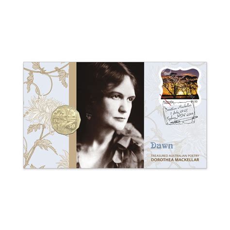 Dorothea Mackellar Dawn 50c Postal Numismatic Cover Pnc Postal