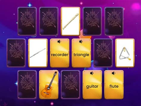 3 Musical Instruments Matching Pairs