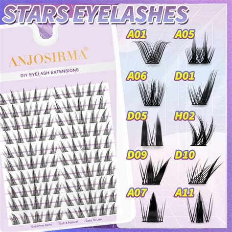 Anjosirma Diy Manga Style Lashes Reusable Individual Curl False