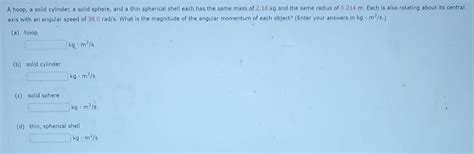 Solved Axis With An Angular Speed Of Rad S What Is The Chegg