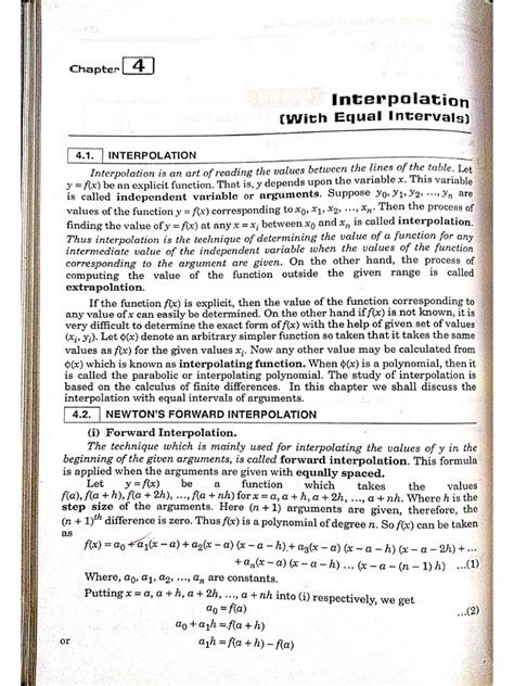 Interpolation With Eq Intervals Pdf Function Mathematics