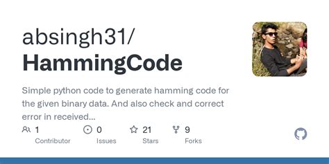 Github Absingh31hammingcode Simple Python Code To Generate Hamming