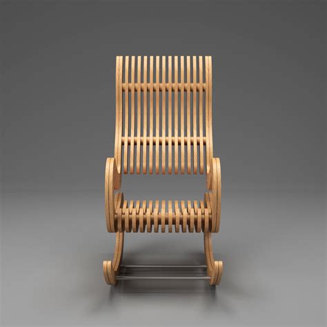 Parametric 3d Rocking Chair Model For Sketchup 3d Model Cgtrader
