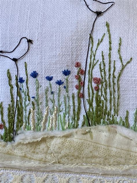 Embroidery Wall Art Mixing It Up With Beautiful Threads And Fine Wire