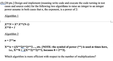 Solved 5 20 Pts Design And Implement Meaning Write