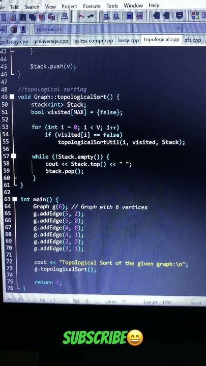 Topological Sorting In C Codinglife Coding Programminglanguage