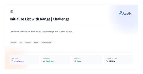 Initialize List With Range Challenge Labex