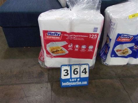 Hefty Supreme 1 Compartment Hinged Lid Container 125 Count Bentley