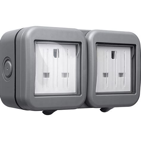 Bg Ip55 Socket 2 Gang 13a Toolstation
