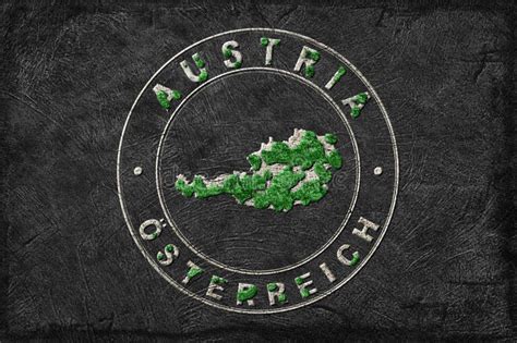 Map Of Austria Reforestation Green Agenda Stock Illustration