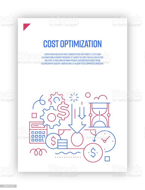 Vector Set Of Illustration Cost Optimization Concept Line Art Style Background Design For Web