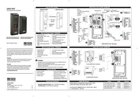 Matrix Cosec Path Dcfe Quick Installation Manual Pdf Download Manualslib
