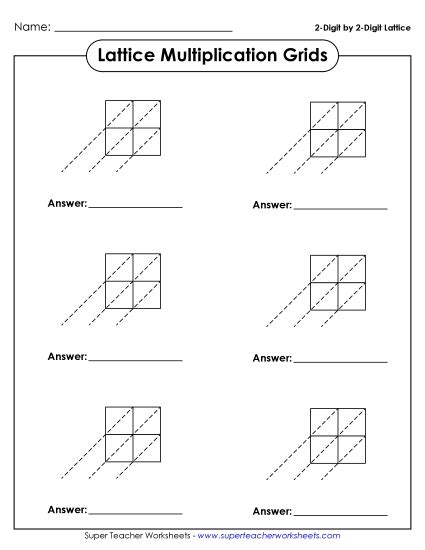 Blank Lattice Grids Printable Pdf Worksheet