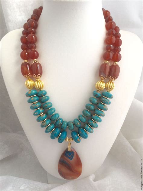 Колье из натуральных камней ЯНВАРЬ НА КРАЮ ЗЕМЛИ в интернет магазине на Ярмарке Мастеров Колье