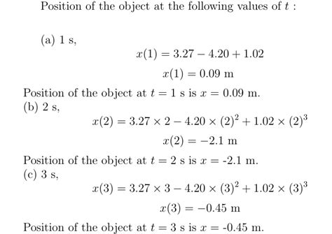 Answered He Position Of An Object Moving Along… Bartleby