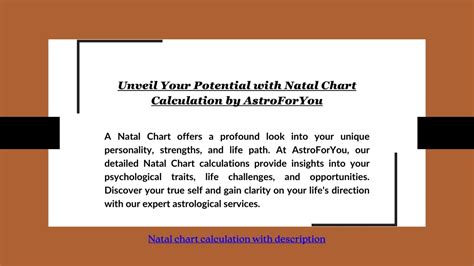 Ppt Unveil Your Potential With Natal Chart Calculation By Astroforyou Powerpoint Presentation
