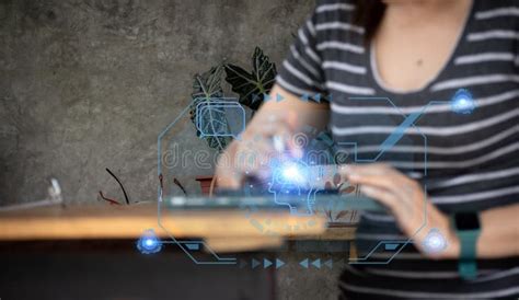Artificial Intelligence Man Using Technology Smart Robot Ai