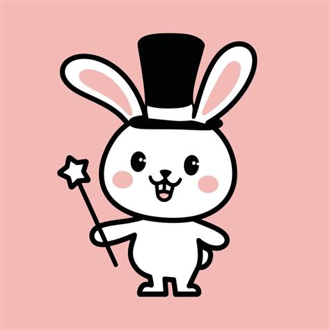 Cute Magician Bunny Character Illustration 51296493 Vector Art At Vecteezy