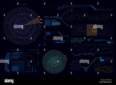 Futuristic Touch Screen User Interface Hud Stock Vector Image And Art Alamy