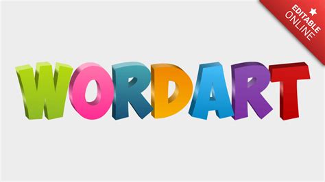 Wordart Multi Color For The New Year Text Effect Generator