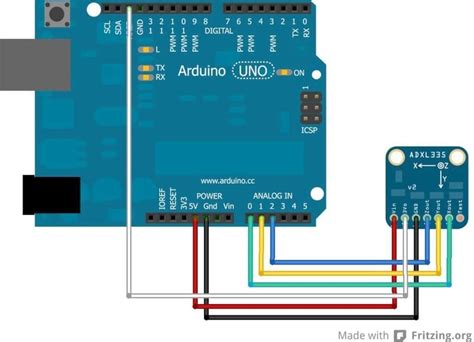 Arduino Wiring Adafruit Analog Accelerometer Breakouts Adafruit