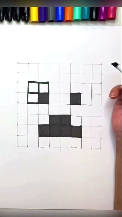 How To Draw A Creeper Face Minecraft 如何画我的世界里的苦力怕 Easy Draw 简笔画 2022 Minecraft Youtube