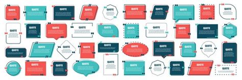 Premium Vector Set Of Various Colorful Isolated Quote Frames Speech Bubbles With Quotation