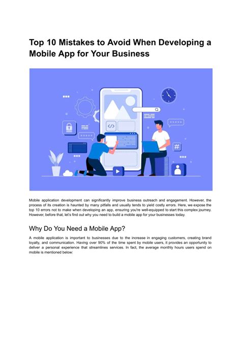 Ppt Top 10 Mistakes To Avoid When Developing A Mobile App For Your Business Powerpoint