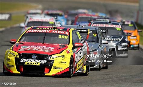 Tim Slade Drives The Supercheap Auto Racing Commodore Vf In Race 9