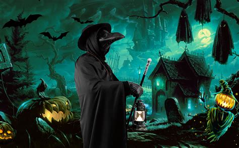 Wetrbweh Scary Halloween Costumes For Men Plague Doctor