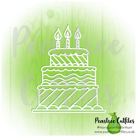 Birthday Cake Peartree Cutfiles