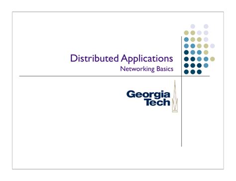 Distributed Applications Networking Basics