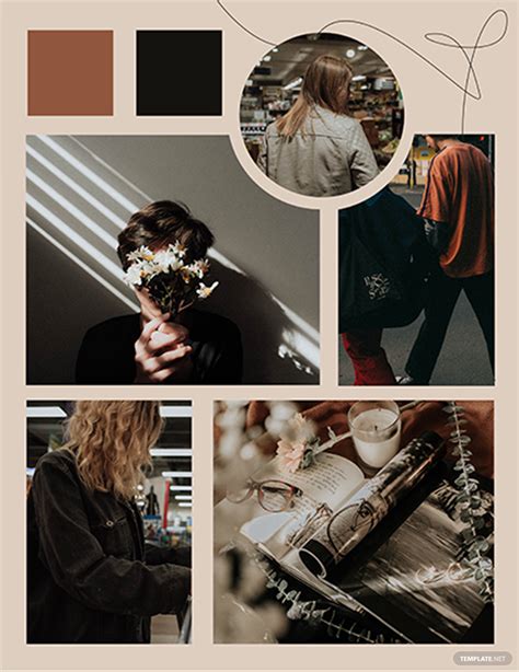 Free Aesthetic Moodboard Photo Collage Template Photo Collage Design