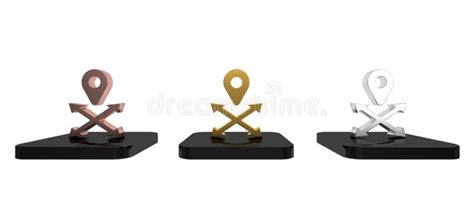 Colorful Map Pin Icon Isolated On White Background Navigation Pointer Location Map Gps