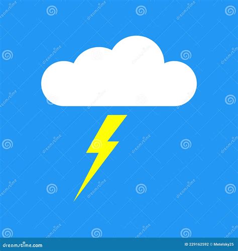 Nuage Avec Clair Ou Ic Ne De Tonnerre Illustration Vectorielle Illustration De Vecteur