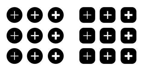 Add Button Icon Vector Social Media Plus Symbol In Different Variations 34850218 Vector Art At