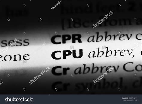 Cpu Word Dictionary Cpu Concept Stock Photo Shutterstock