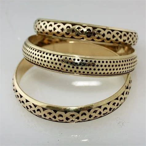 Round Shape Golden Brass Bangle 4 At ₹ 140piece In Sambhal Id