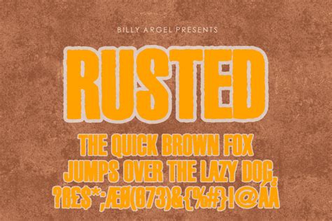 RUSTED PERSONAL USE Font 1001 Fonts