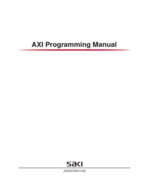Sj00dcm04 01e 11 Axi Programming Manual Mail Pdf Computing