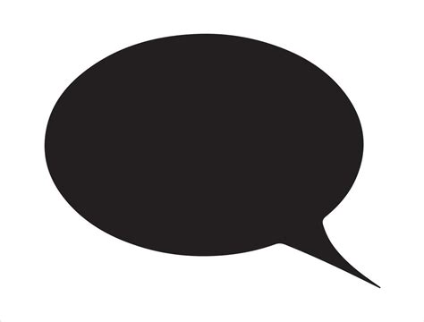 Speech Bubble Silhouette On White Background 46797335 Vector Art At